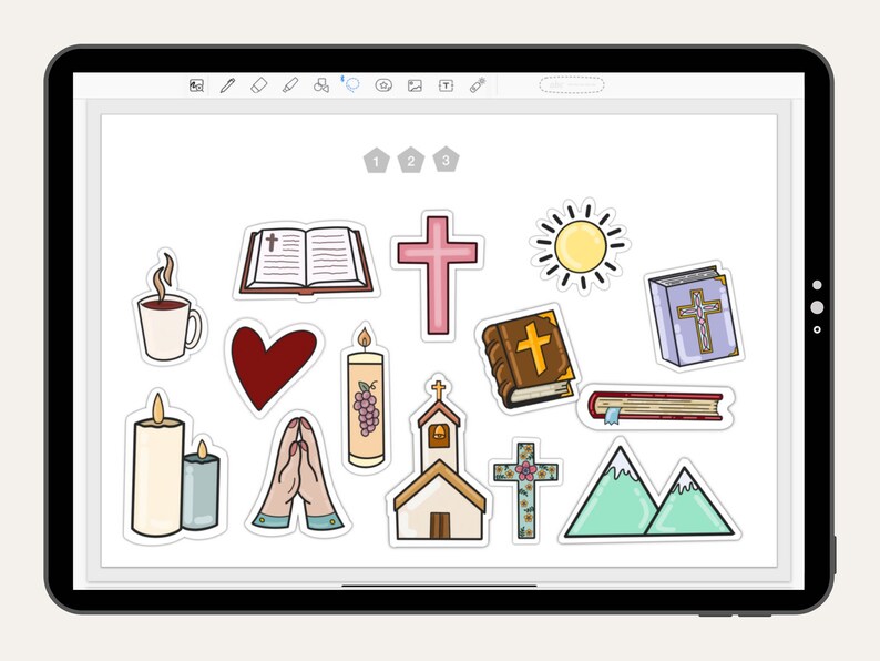 Bible Journaling Sticker Goodnotes, Digital Faith Icons, Faith Quotes ...