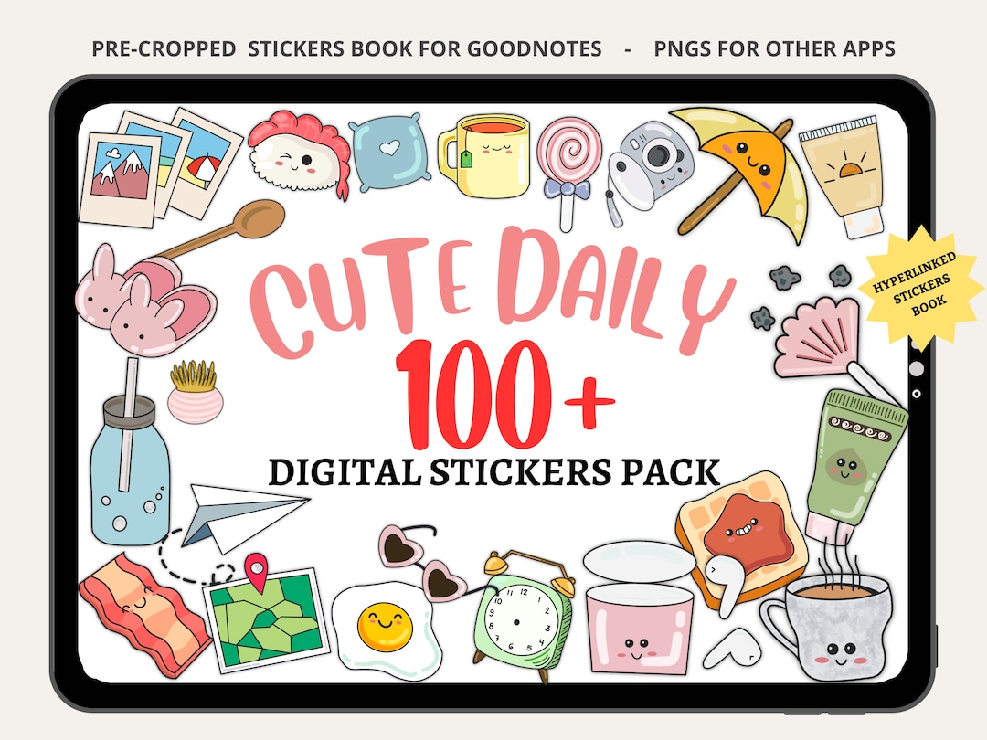 Daily Life Icons Goodnotes Digital Stickers, Cute Daily Icon Digital ...
