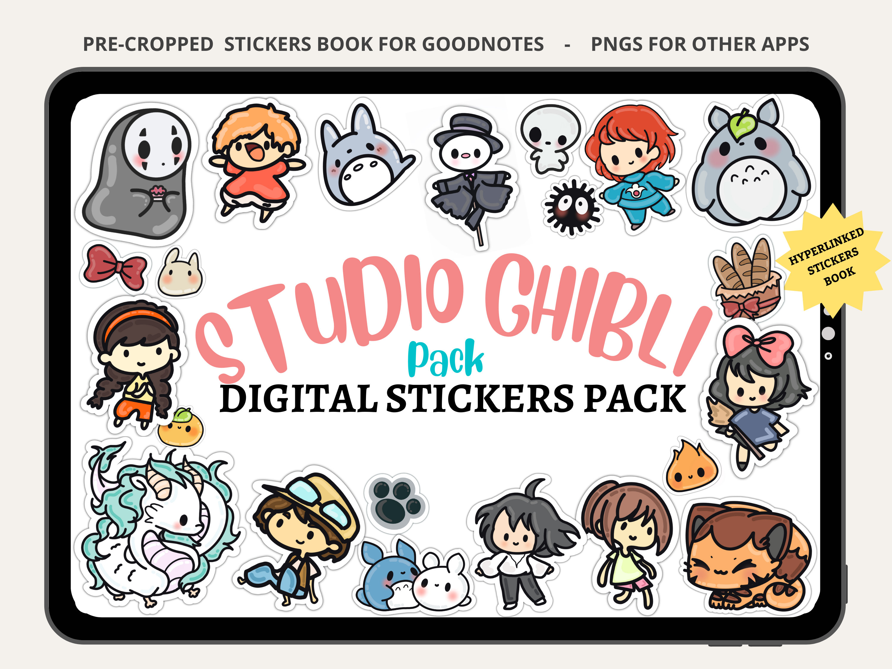 Ghibli Digital Stickers Anime Digital Stickers Studio Ghibli - Etsy UK