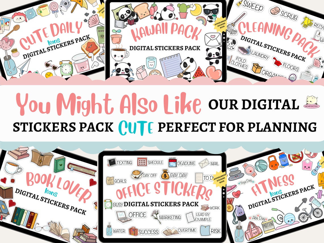 Emoji Cute Everyday Digital Stickers for Goodnotes Everyday Life Icon ...