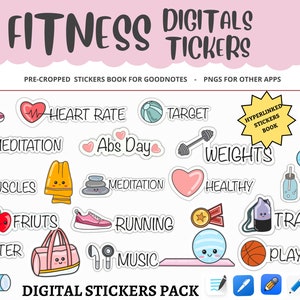 Workout Digital Stickers, Gym Digital Stickers, Fitness Digital ...