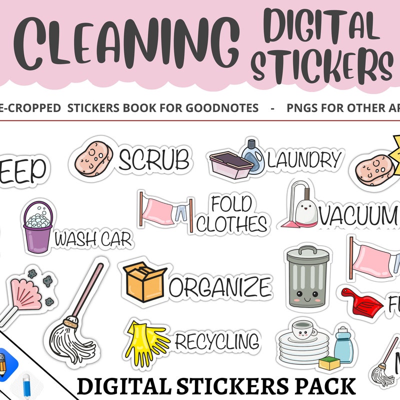 Cleaning Planner Stickers - Etsy