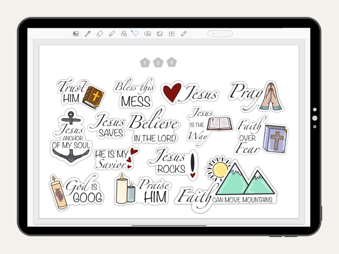 Bible Journaling Sticker Goodnotes, Digital Faith Icons, Faith Quotes ...