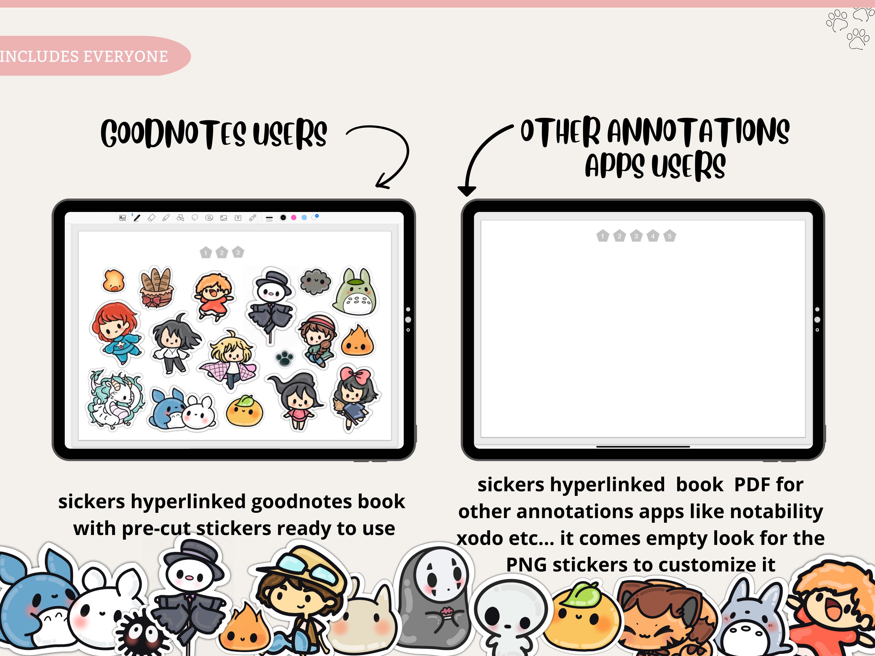 Ghibli Digital Stickers Anime Digital Stickers Studio Ghibli - Etsy UK