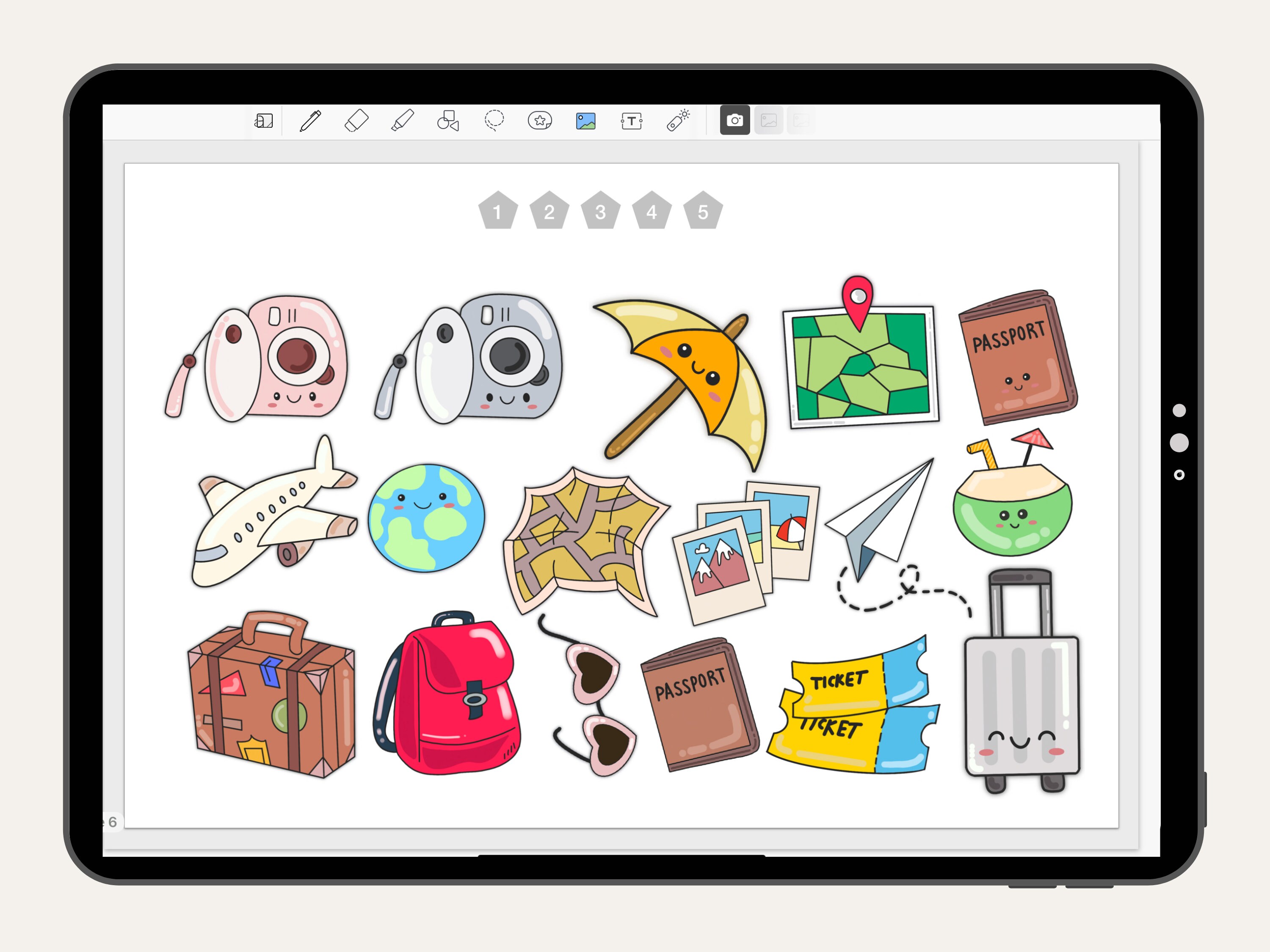 Cute Icon Digital Stickers Daily Life Digital Stickers - Etsy