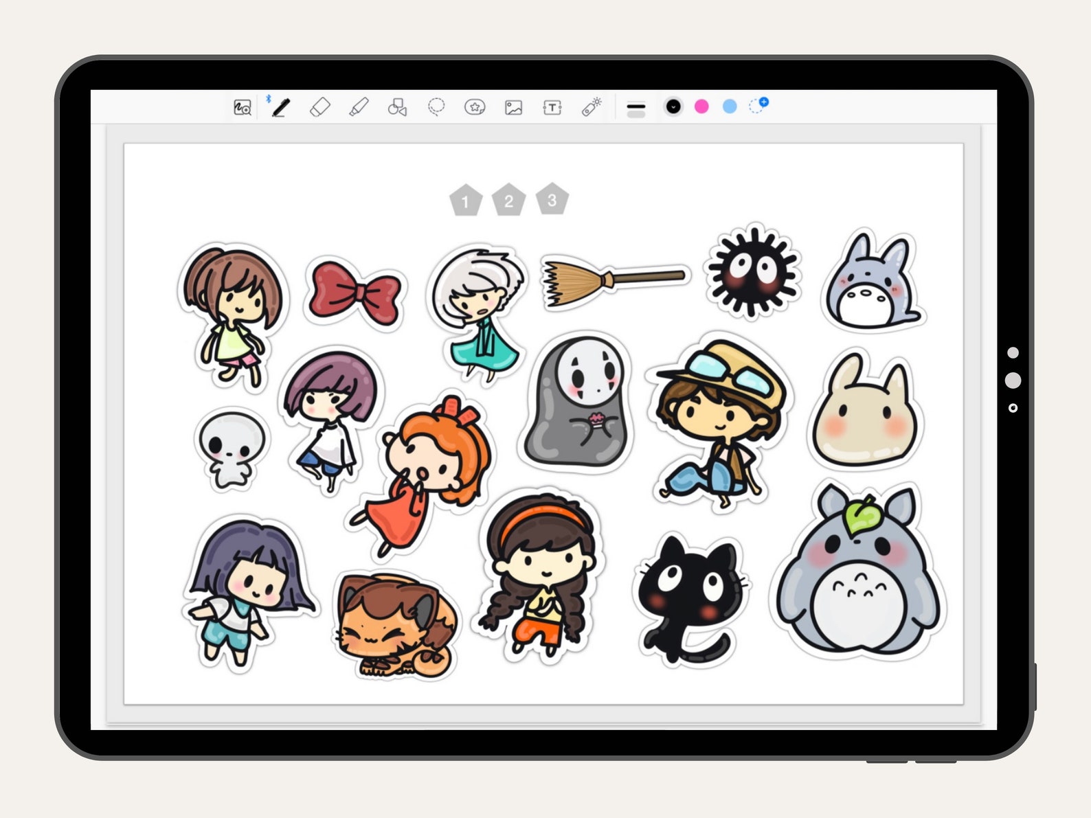 Ghibli Digital Stickers Anime Digital Stickers Studio Ghibli - Etsy UK