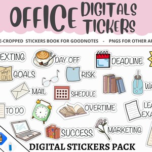 OFFICE Digital Stickers for Goodnotes, Good Notes Sticker Office, Work ...