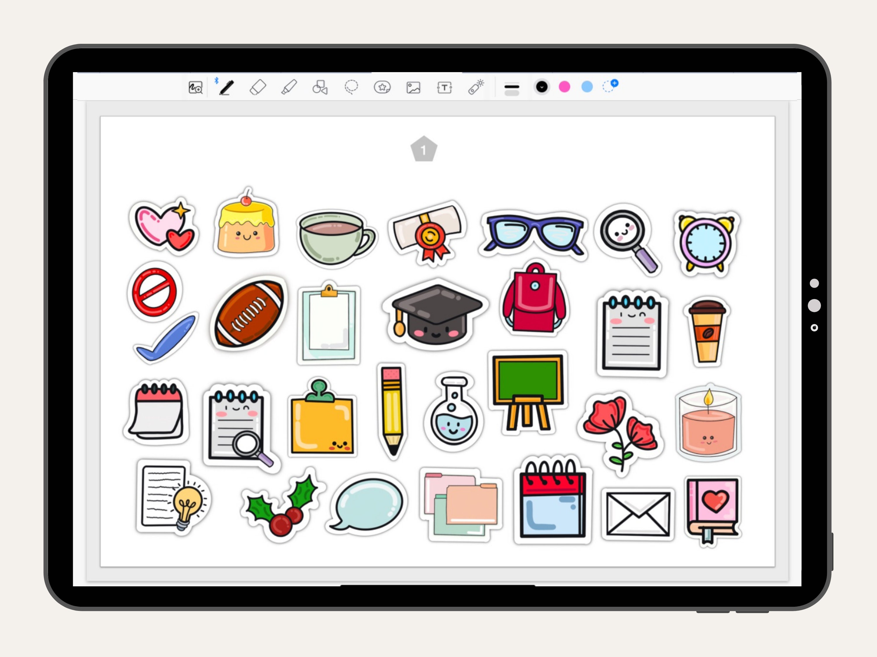 Student Digital Stickers for Goodnotes, School Digital Stickers ...