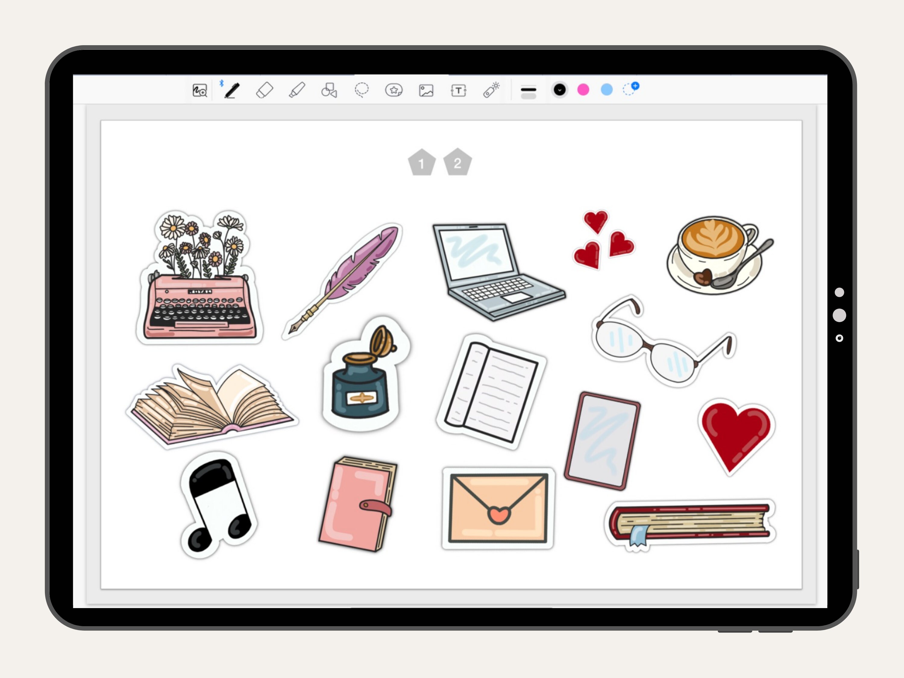 WRITERS Digital Stickers for Goodnotes Book Lovers Digital - Etsy