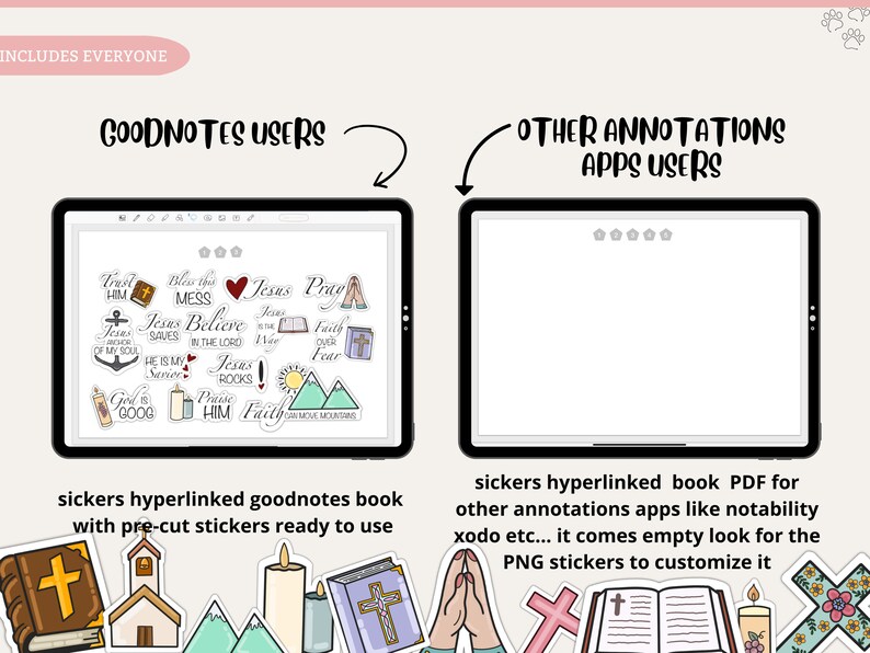 Bible Journaling Sticker Goodnotes, Digital Faith Icons, Faith Quotes ...