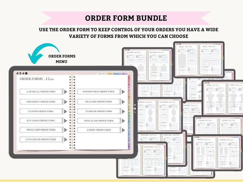 Digital Order Forms Bundle for Goodnotes, Order Form Template, Small ...