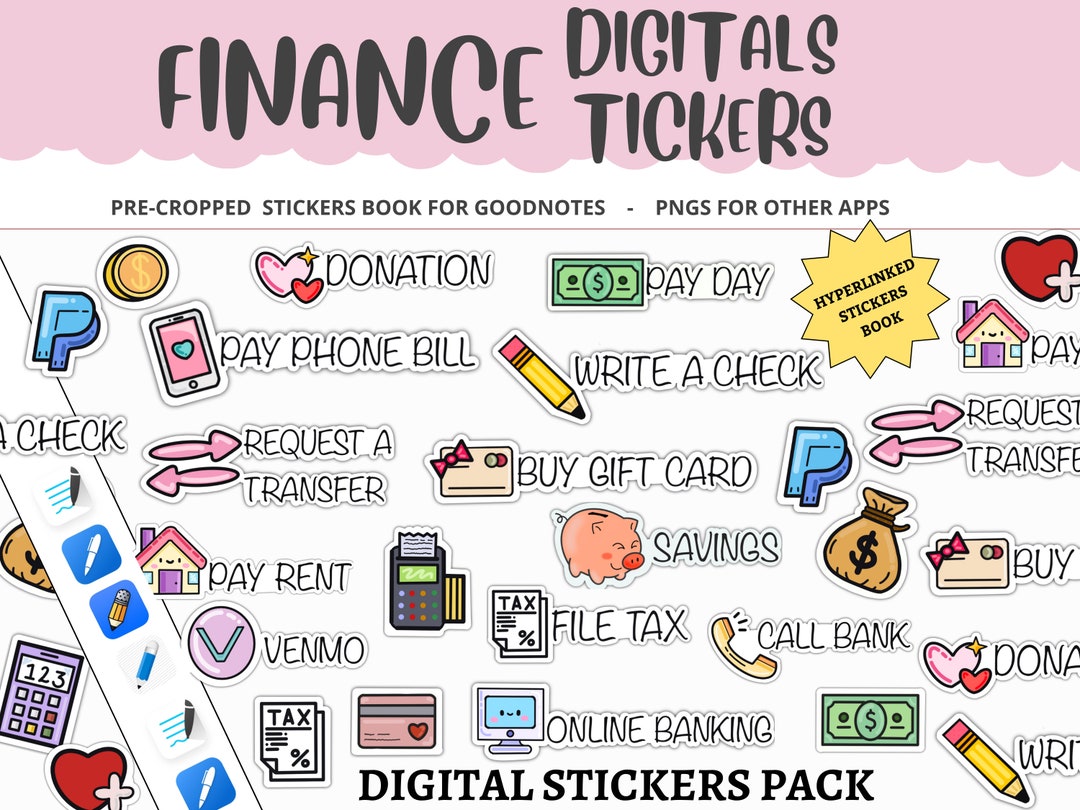 Finance Digital Planner Stickers for Goodnotes, Budget Stickers for ...