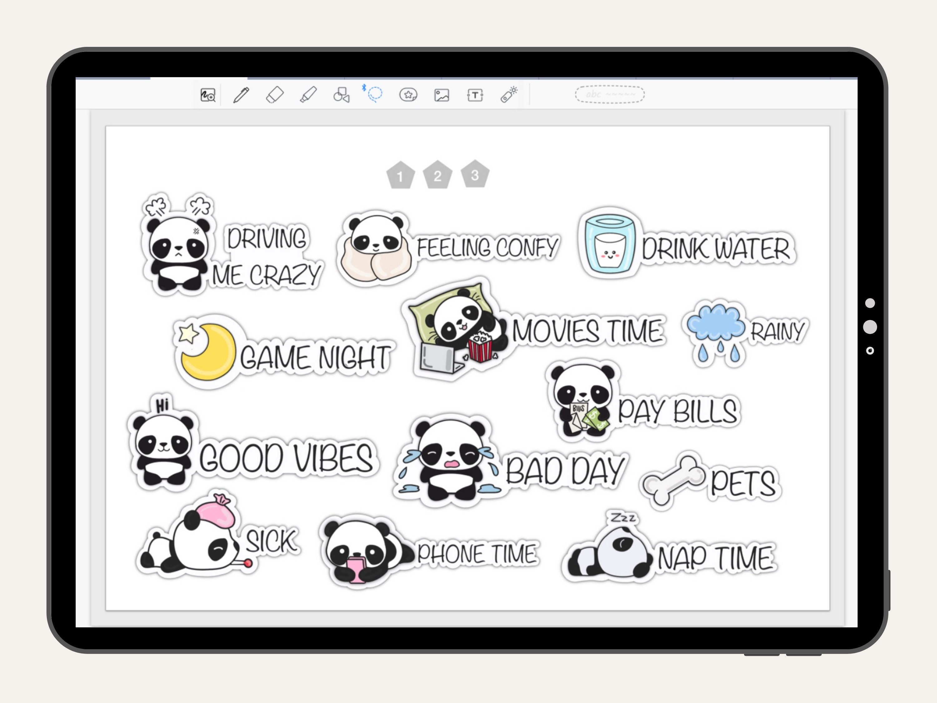 Everyday Digital Stickers Cute Digital Sticker Bundle Kawaii Digital ...