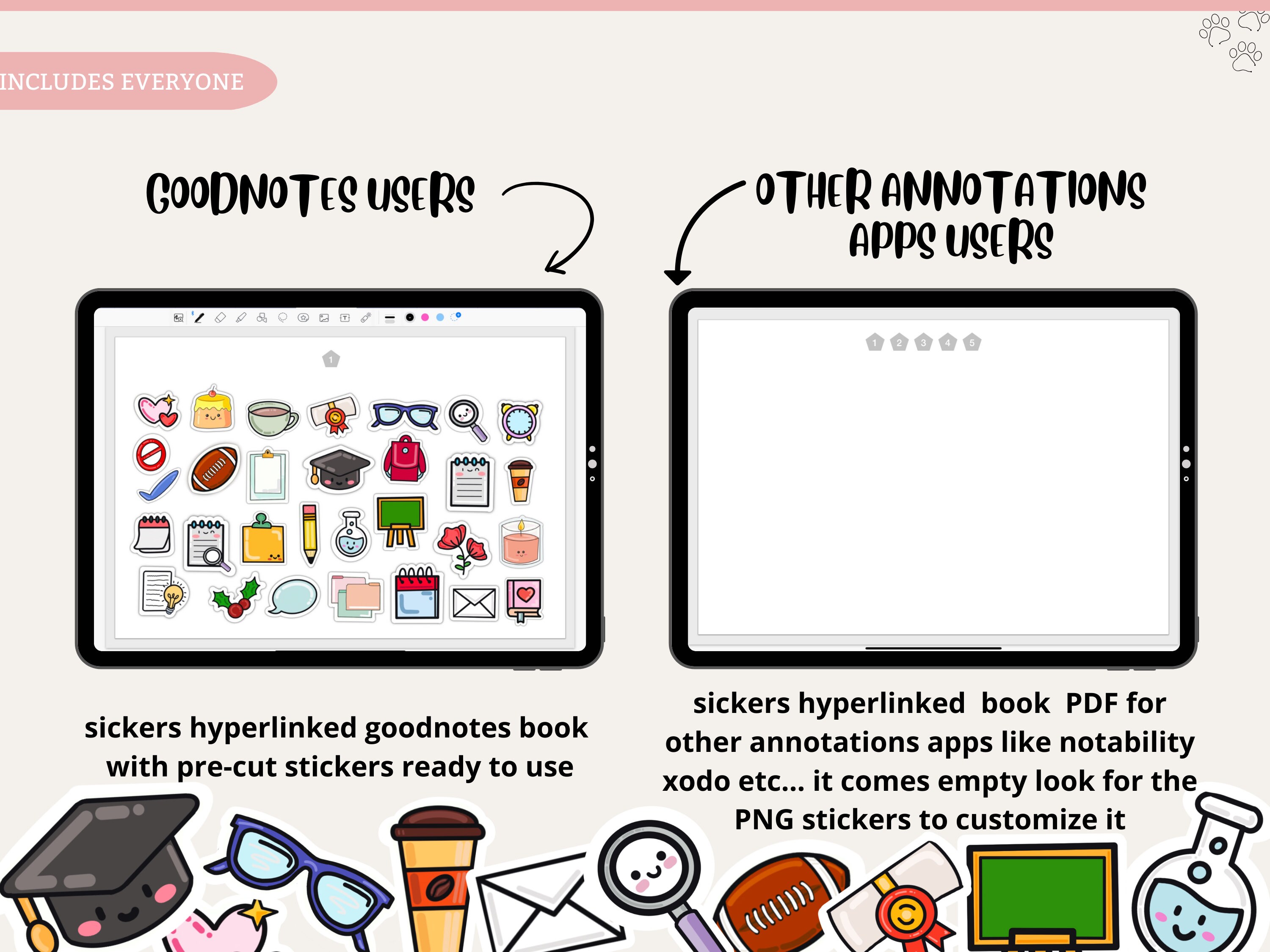 Student Digital Stickers for Goodnotes School Digital - Etsy