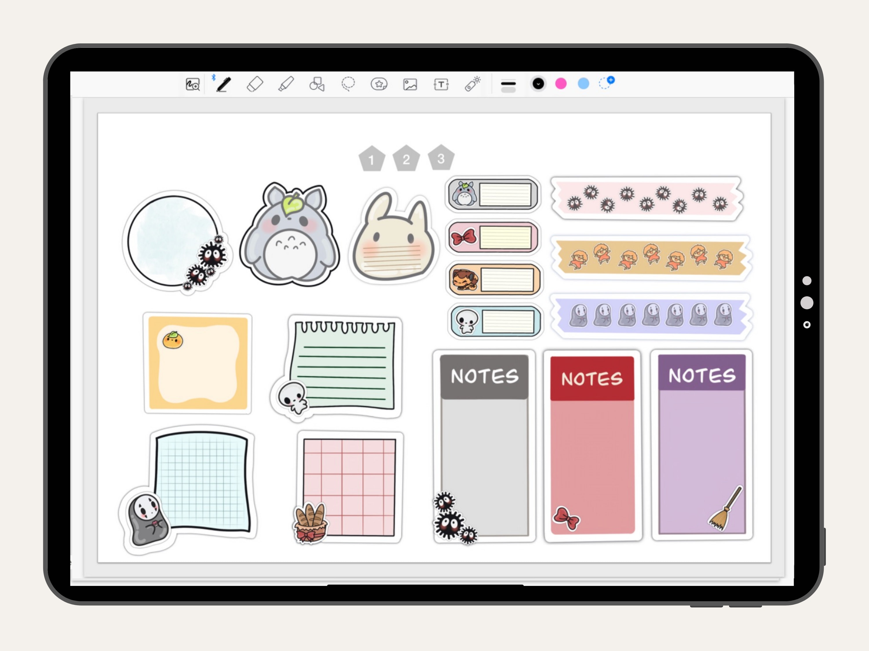 Ghibli Digital Stickers Anime Digital Stickers Studio Ghibli - Etsy UK