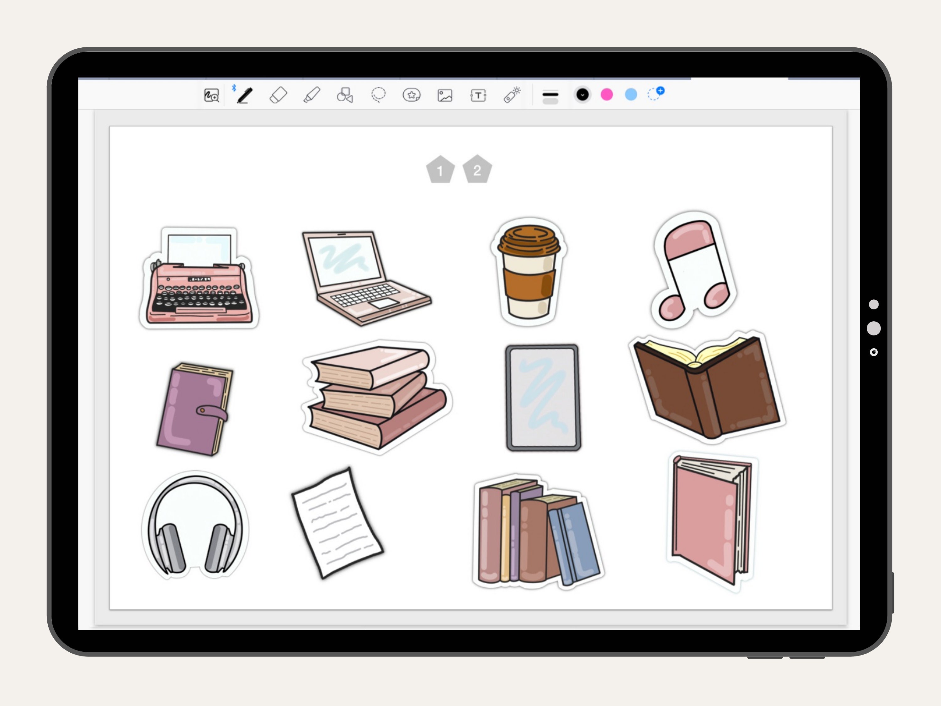 WRITERS Digital Stickers for Goodnotes Book Lovers Digital - Etsy