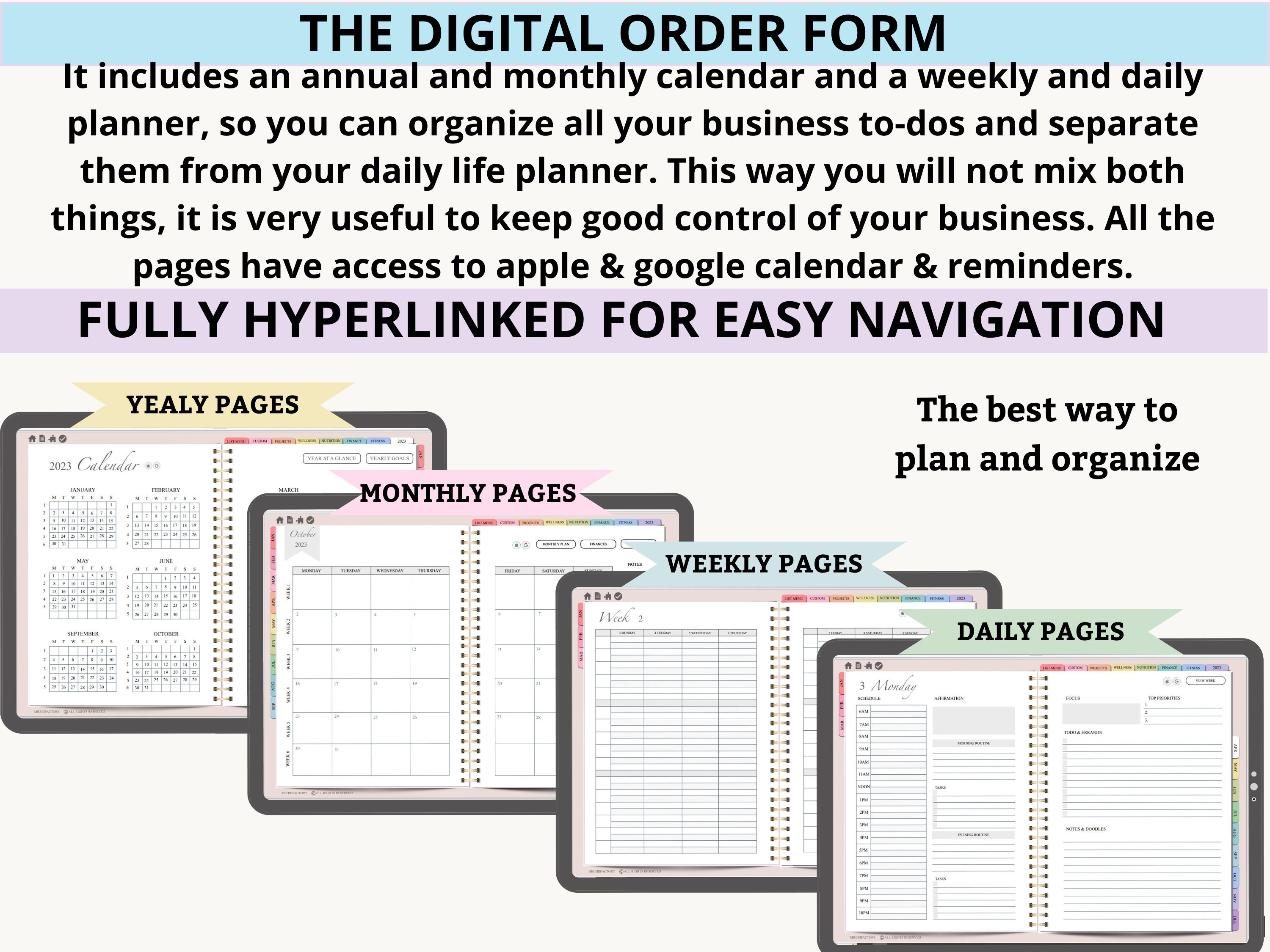 Digital Order Forms Bundle for Goodnotes, Order Form Template, Small ...