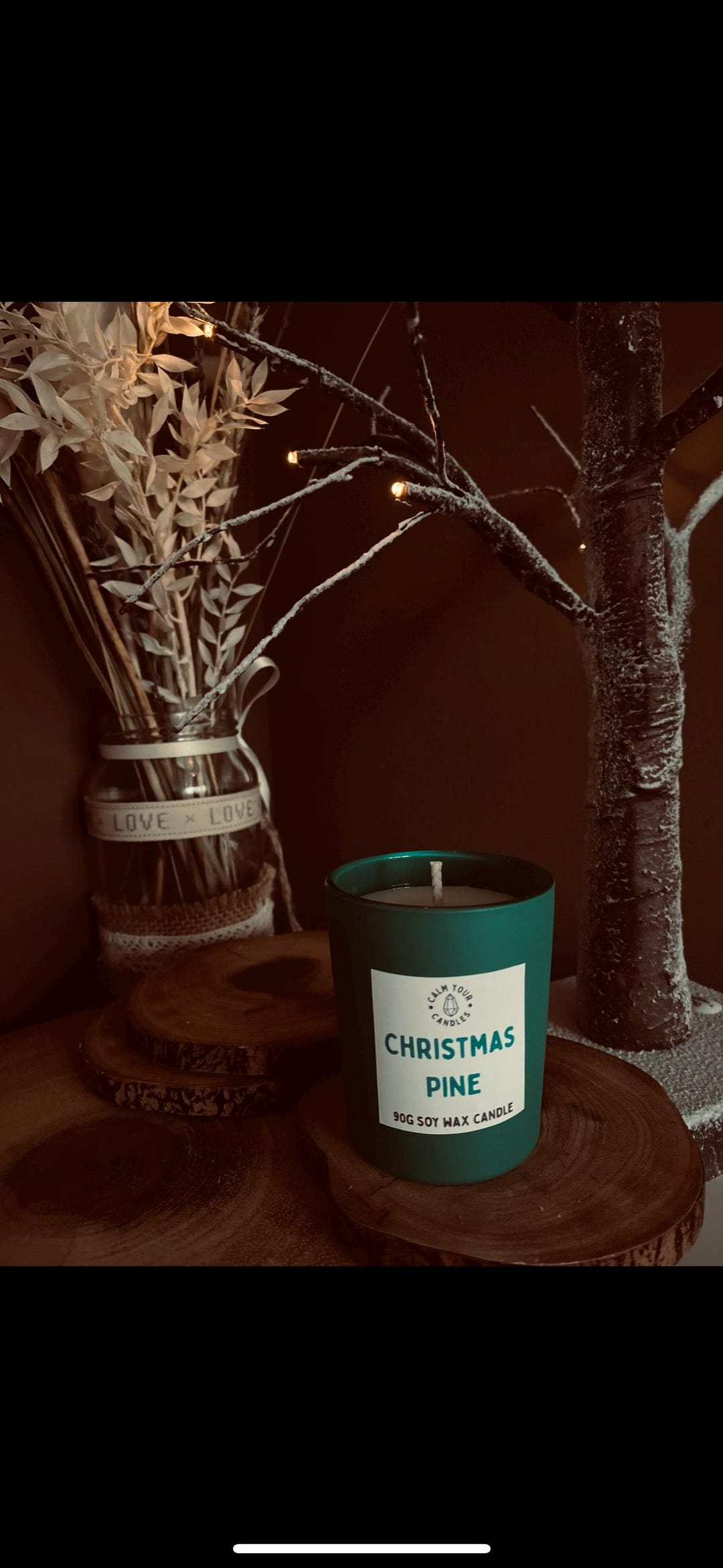 MINI CHRISTMAS CANDLE • Christmas Pine • Vanilla Pine Cone - Etsy