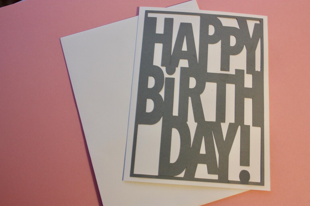 Handcrafted Happy Birthday Card (5x6.5 In) - Etsy