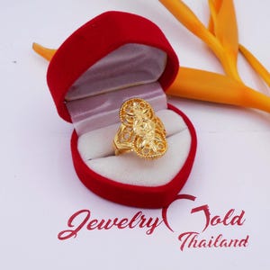 Thai Gold Plated Ring: Handmade 23K Style Jewelry ,delivered Duty Paid ...