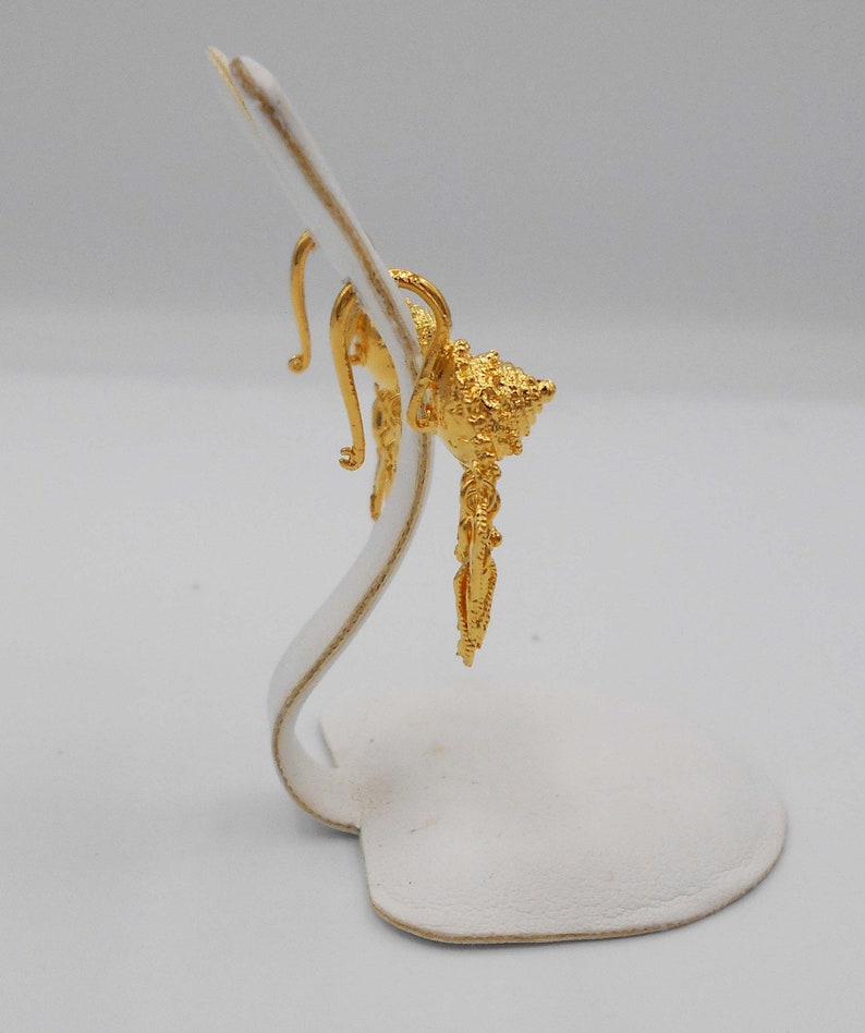 Thai Jewelry Earrings Drop Dangle Lai Thai 22K 23K 24K Thai - Etsy
