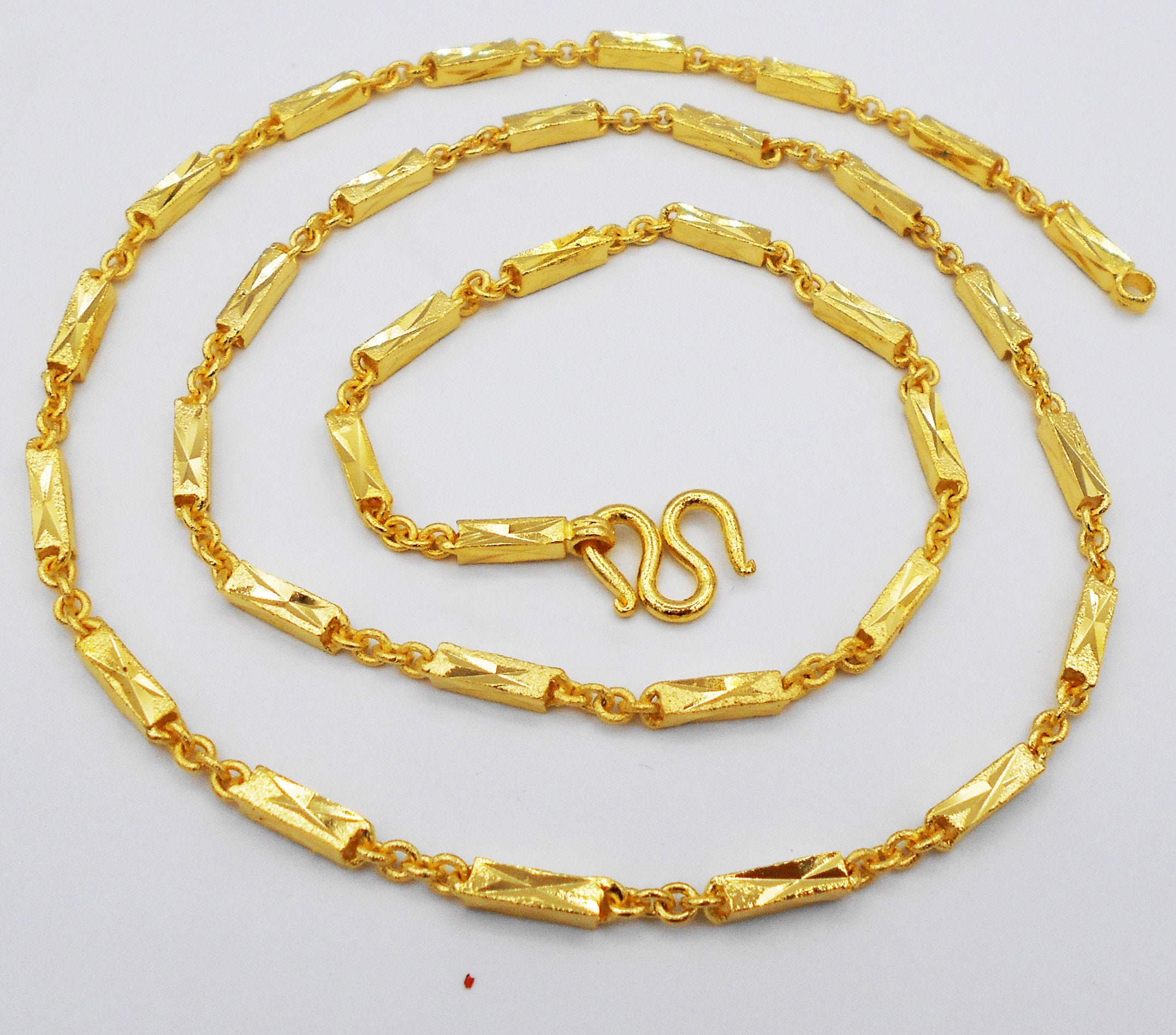 Gram Gold Forming Nawabi Etched Design High-Quality Chain For Men ...