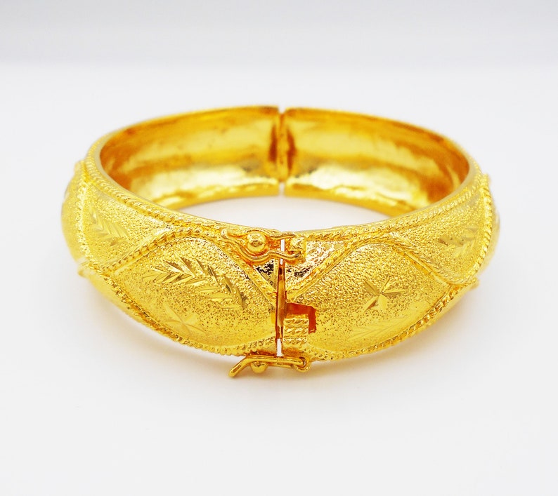 Lai Thai Bracelet Bangle 22K 23K 24K Thai Baht Yellow Gold - Etsy