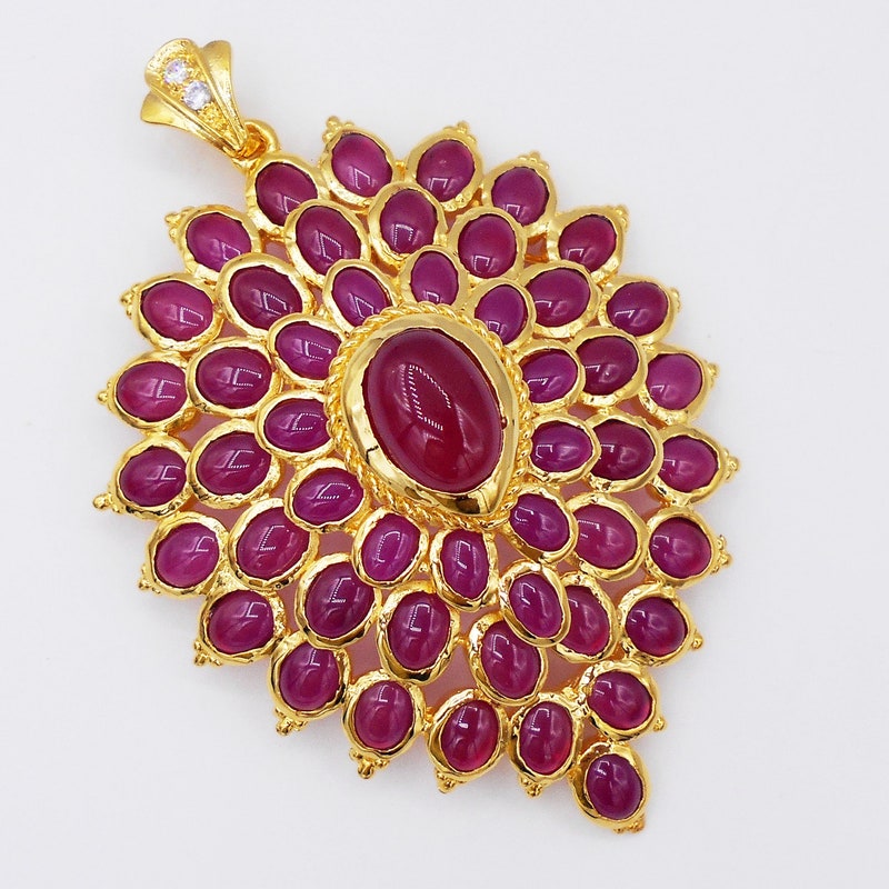 Red Ruby Pendant - Etsy