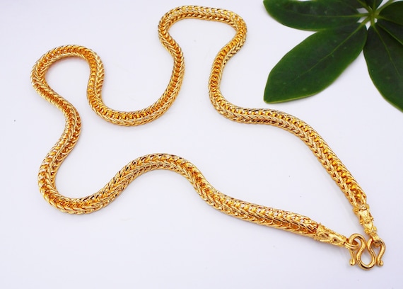 Gold long chain designs in 25 grams store