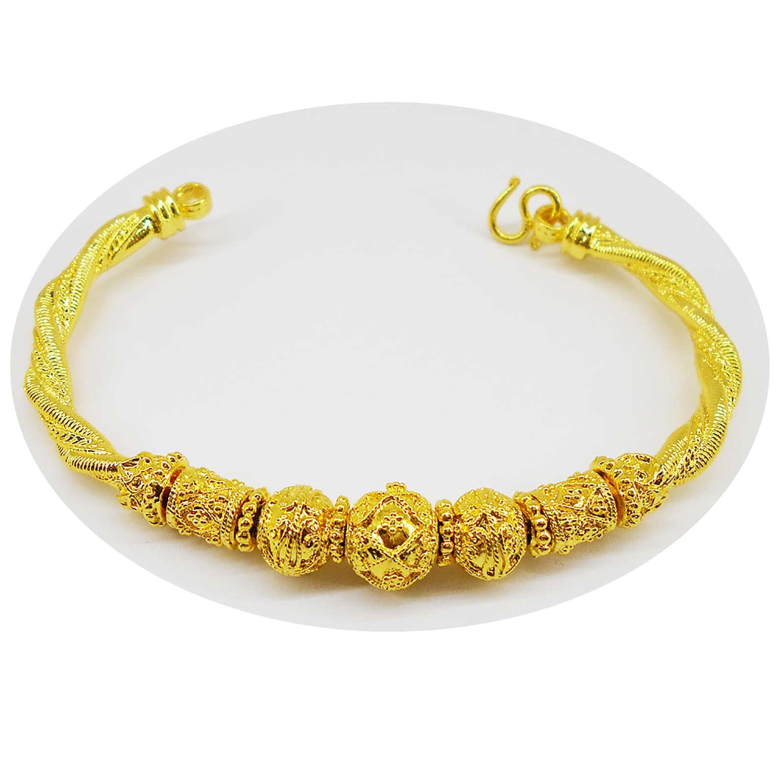 Beaded Lai Thai Bracelet Bangle 22K 23K 24K Thai Baht Yellow - Etsy Beaded Lai Thai Bracelet Bangle 22K 23K 24K Thai Baht Yellow - Etsy