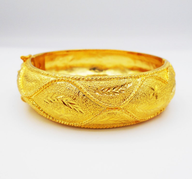 Lai Thai Bracelet Bangle 22K 23K 24K Thai Baht Yellow Gold - Etsy