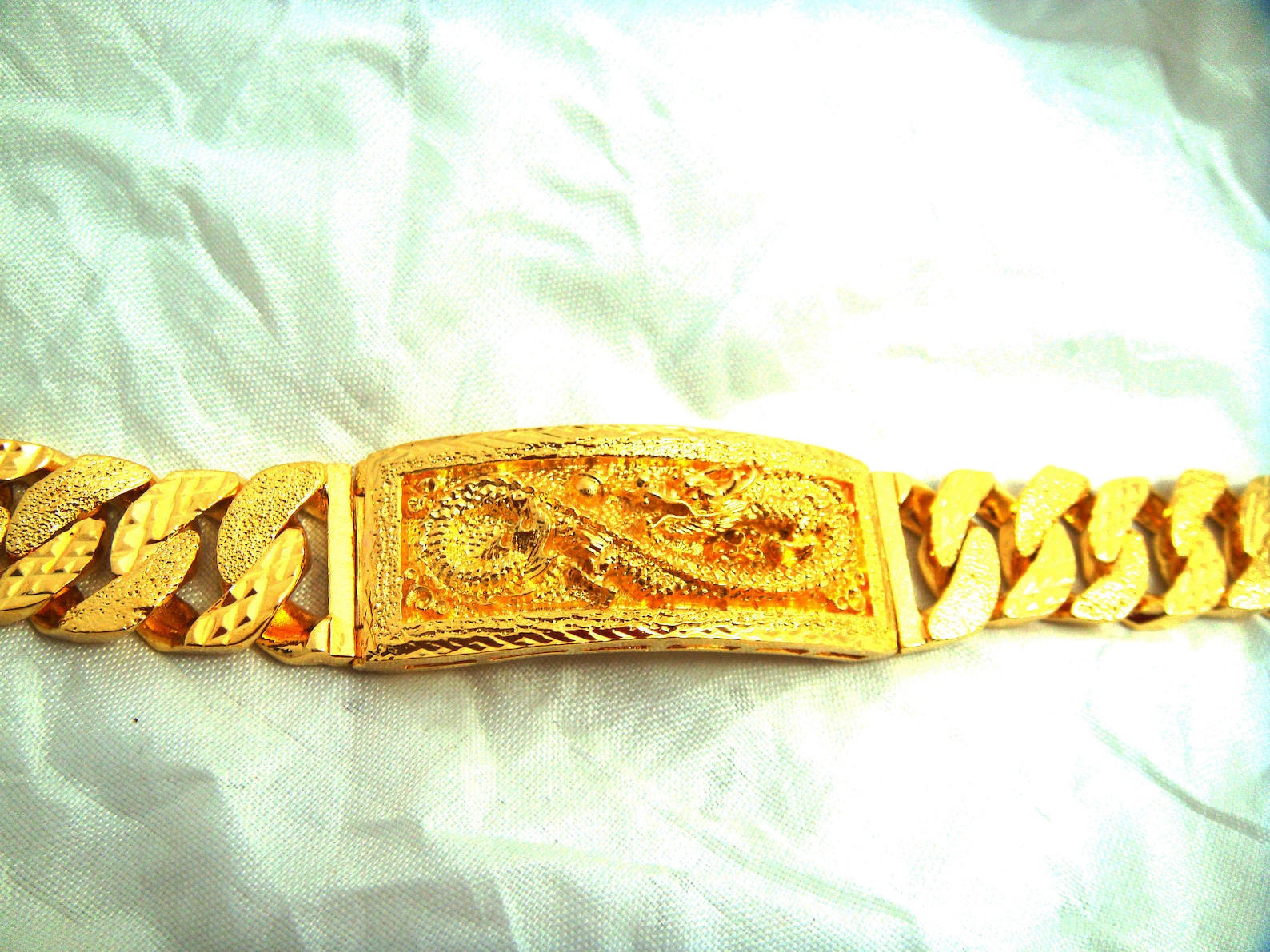 Thai Jewelry Gold Dragon Bangle Bracelet 22K 23K 24K Thai Baht | Etsy
