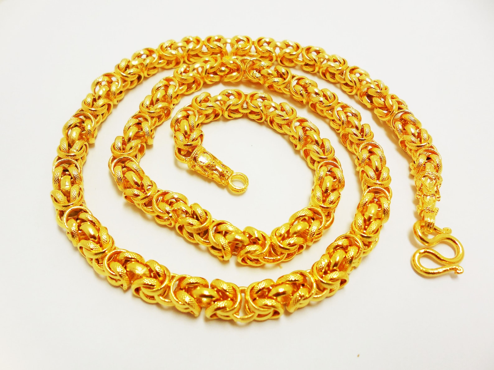 Thai Jewelry Gold Necklace Chain Link 22K 23K 24K Thai Baht - Etsy