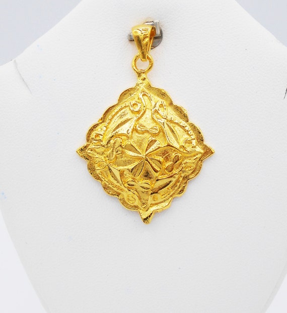 Gold Pendant Style Vintage Design Thai Jewelry 22K 23K 24K - Etsy