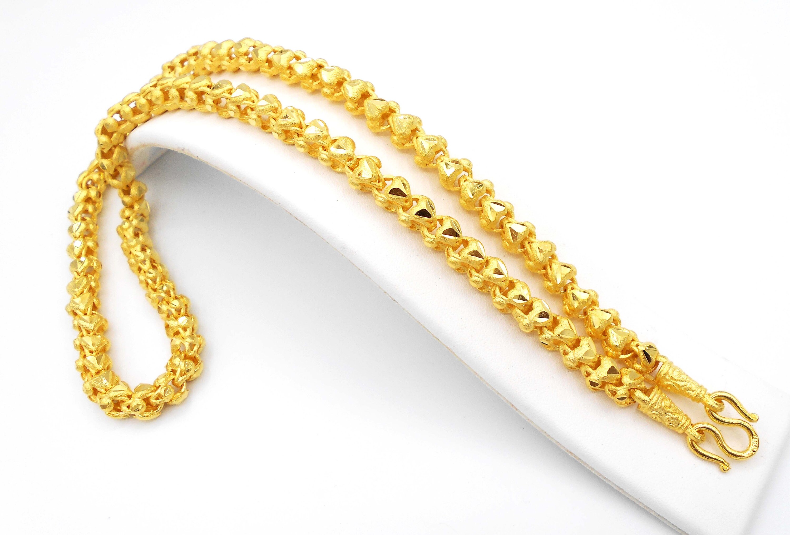 Necklace Gold Chain Link 22K 23K 24K Thai Baht Yellow Gold - Etsy