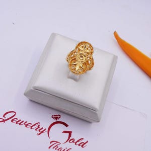 Thai Gold Plated Ring: Handmade 23K Style Jewelry ,delivered Duty Paid ...
