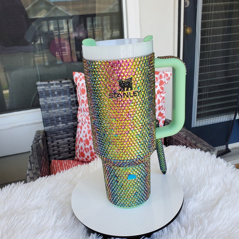 Rhinestone Stanley Quencher, Bling Stanley, Bedazzled Tumbler AND ...