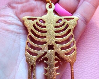 Skeleton Keychain - Etsy