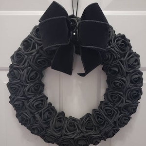 Victorian Black Rose Wreath. Gothic Home Decor. Gothic Wall Decor ...