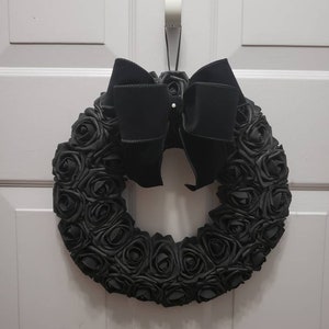 Victorian Black Rose Wreath. Gothic Home Decor. Gothic Wall Decor ...