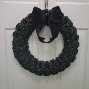 Victorian Black Rose Wreath. Gothic Home Decor. Gothic Wall Decor ...