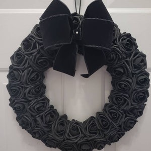 Victorian Black Rose Wreath. Gothic Home Decor. Gothic Wall Decor ...