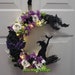 Crescent Moon Wreath, Gothic Home Decor, Raven Wreath, Front Door ...