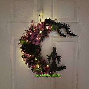 Evil Mistress Wreath. Dark Witch Moon Wreath. Halloween Door - Etsy