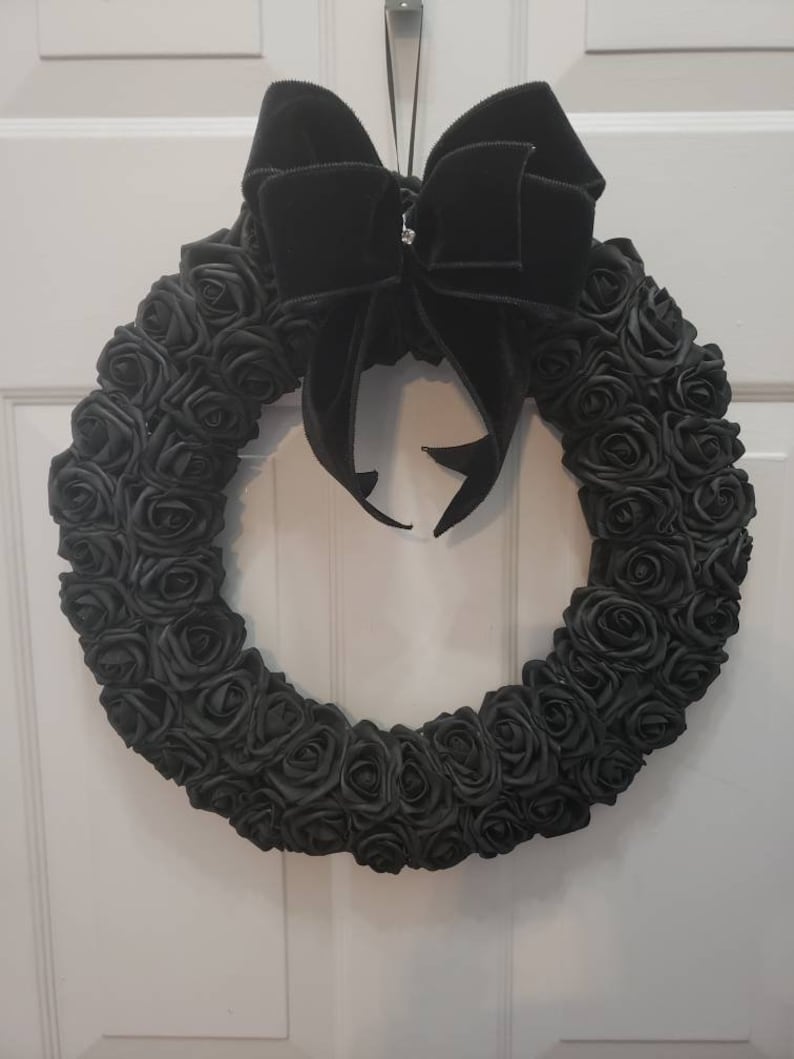 Victorian Black Rose Wreath. Gothic Home Decor. Gothic Wall | Etsy