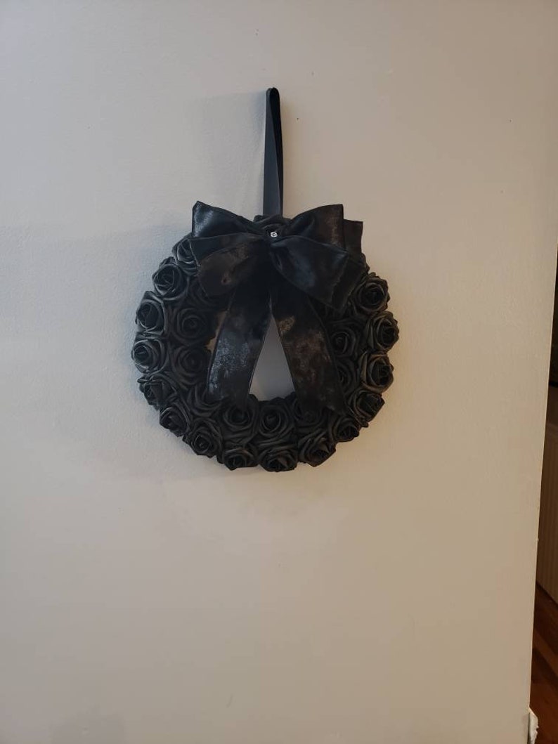 Victorian black rose wreath. Gothic home decor. Gothic wall | Etsy