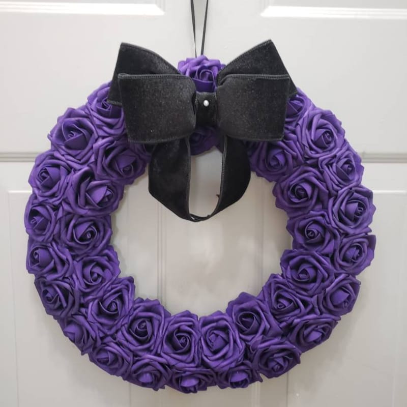 Purple Wreath - Etsy