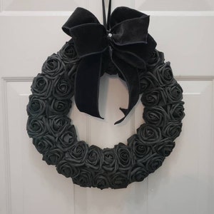 Victorian black rose wreath. Gothic home decor. Gothic wall | Etsy