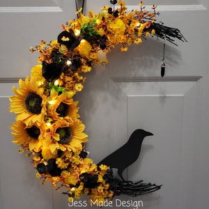 Sunflower Wreath Sunflower Wall Decor Raven Home Decor - Etsy