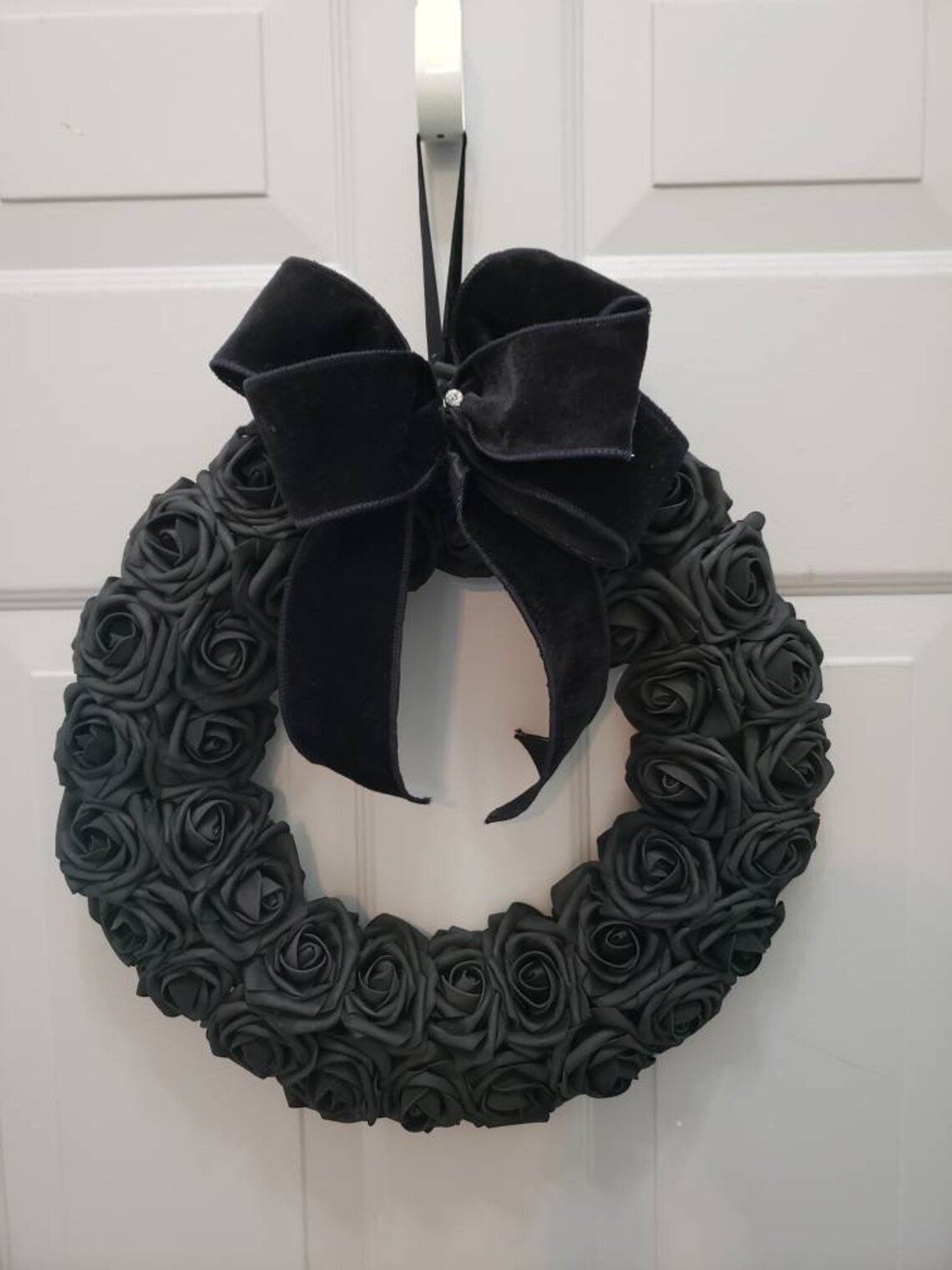 Victorian black rose wreath. Gothic home decor. Gothic wall | Etsy